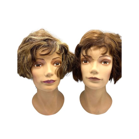 Other | 2 Vintage Pivot Point Cosmetology Stylist Mannequin Heads Human ...